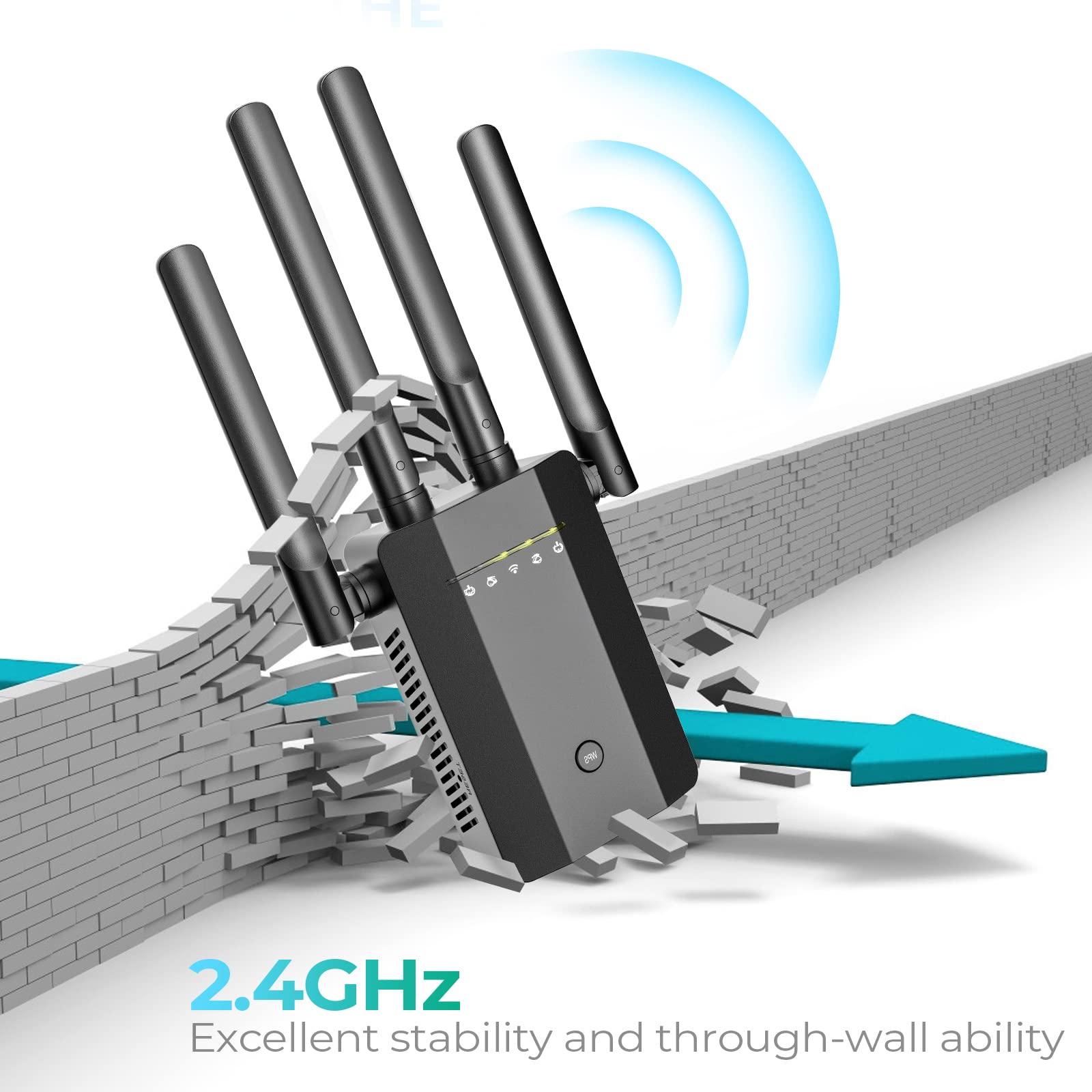 2023 Newest WiFi Extender, WiFi Extender Signal Amplifier with 9900 Square feet and 60+ Devices Coverage, Home Wireless Signal Booster with Ethernet Port