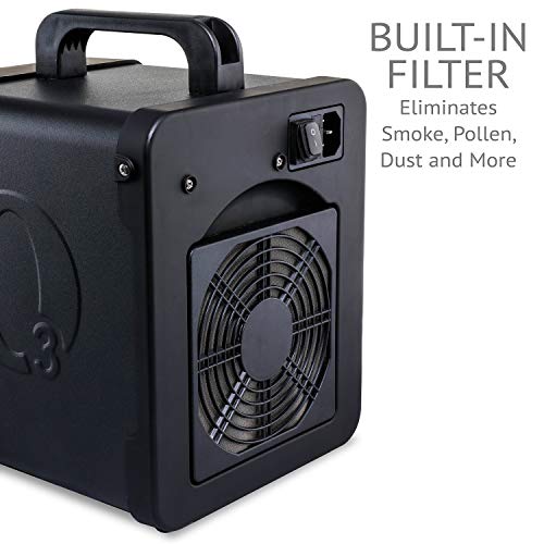 Ivation Ozone Generator Air Purifier, Powerful Compact Unit Deodorizes, Sanitizes & Improves Indoor Air Quality Up To 4000 Sq. Ft. - for Dust, Pollen, Pets, Smoke & More