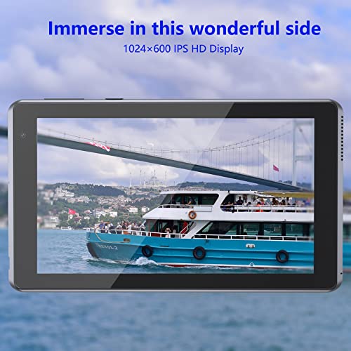 BYANDBY Tablet 7 inch Android 11.0 Tablet, 32GB ROM (128GB Expand), Quad-Core, WiFi, GMS, Dual Camera, Educational, Games (Black)