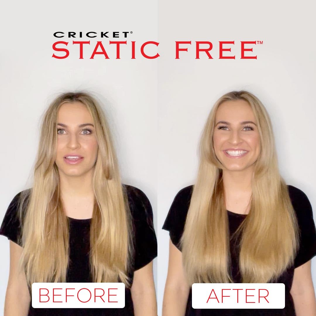 Cricket Static Free RPM 12 Row Round Hair Brush - Curling, Blow Drying, Detangling and Styling Wet or Dry, Suitable for All Hair Types