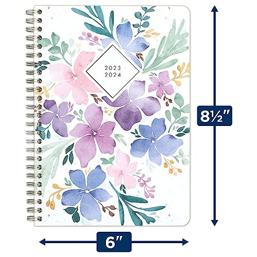 2023-2024 Cambridge® GreenPath Academic Weekly/Monthly Planner, 5-1/2" x 8-1/2", Floral, July 2023 to June 2024, GP40-200A