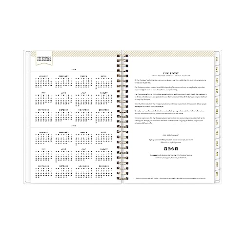 2023-2024 Day Designer Pebble Path Frosted Polypropylene Weekly/Monthly Academic Planning Calendar with Notes, 5-7/8" x 8-5/8", Black, July 2023 to June 2024, 142502