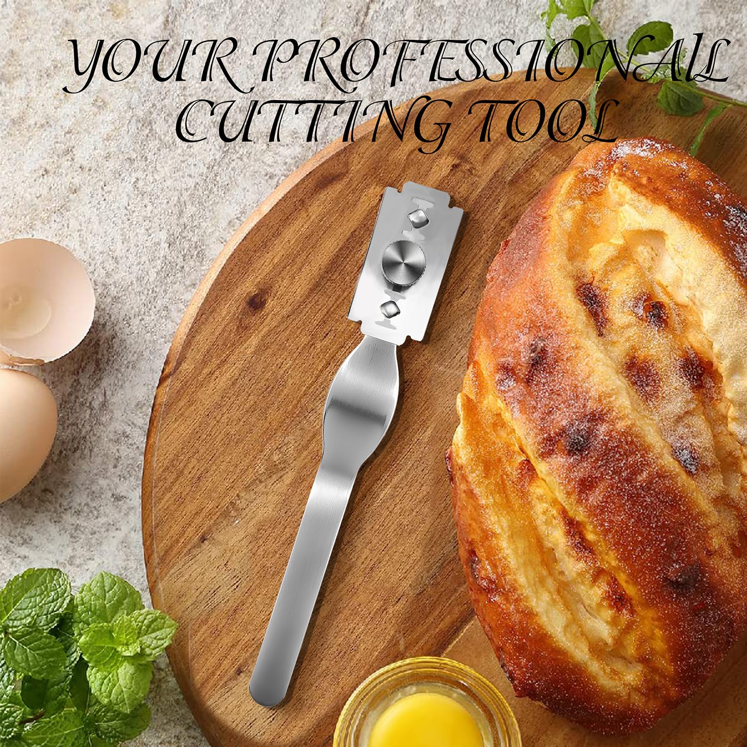 Sysmashing Premium Bread Lame for Dough Scoring Knife,Stainless Steel Bread scoring tool, Tool Sourdough Slashing with 5 Blades Included Leather Protector Cover