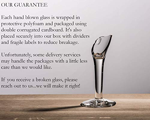 Hand Blown Mexican Drinking Glasses – Set of 6 Confetti Rock Tumbler Glasses (10 oz each)