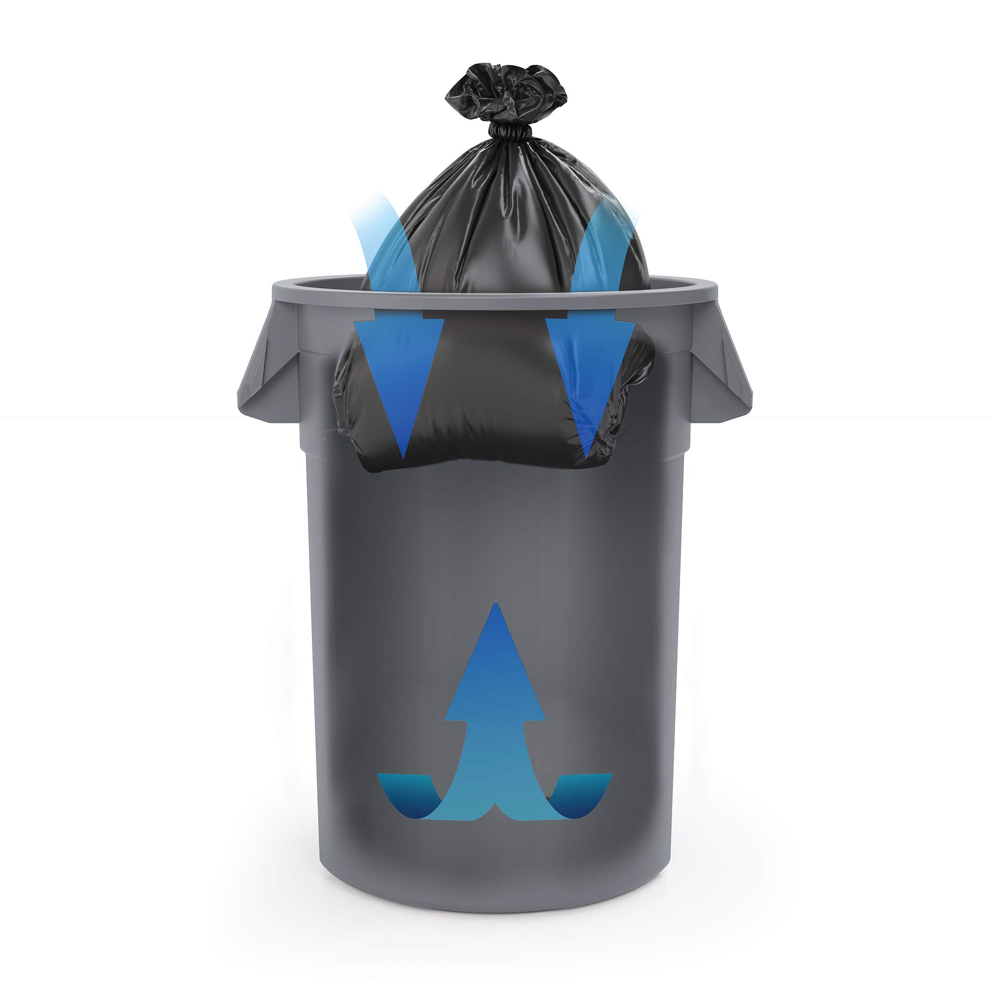 Suncast Commercial Products 55 Gallon Utility Trash Can, Blue, TCU55BL