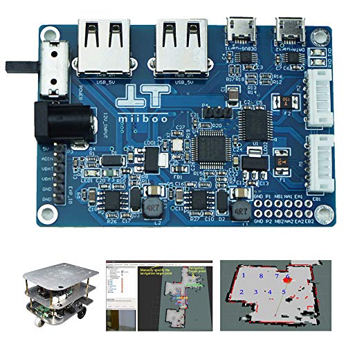 pop mart ROS Smart Car DIY Platform Basic Kit Motor Drive Board It Can Carry SLAM Builds Map Navigation System Voice Navigation Speech Recognition Speech Synthesis ROS Getting Started Tutorial