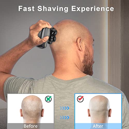 9D Blade Replacement Heads, Shaver Replacement Blades, Head Shavers for Bald Men, Shaver Head Replacement, Stainless Steel Rotary Blades for Electric Head Razor