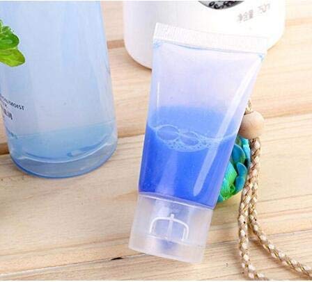ericotry 24Pcs 30ml (1oz) Empty Translucent Plastic Cosmetic Lotion Tubes Bottles Shampoo Facial Cleaning Bottles Makeup Sample Soft Container Tube Bottle Vial Jar Pot Case with Flip Lid