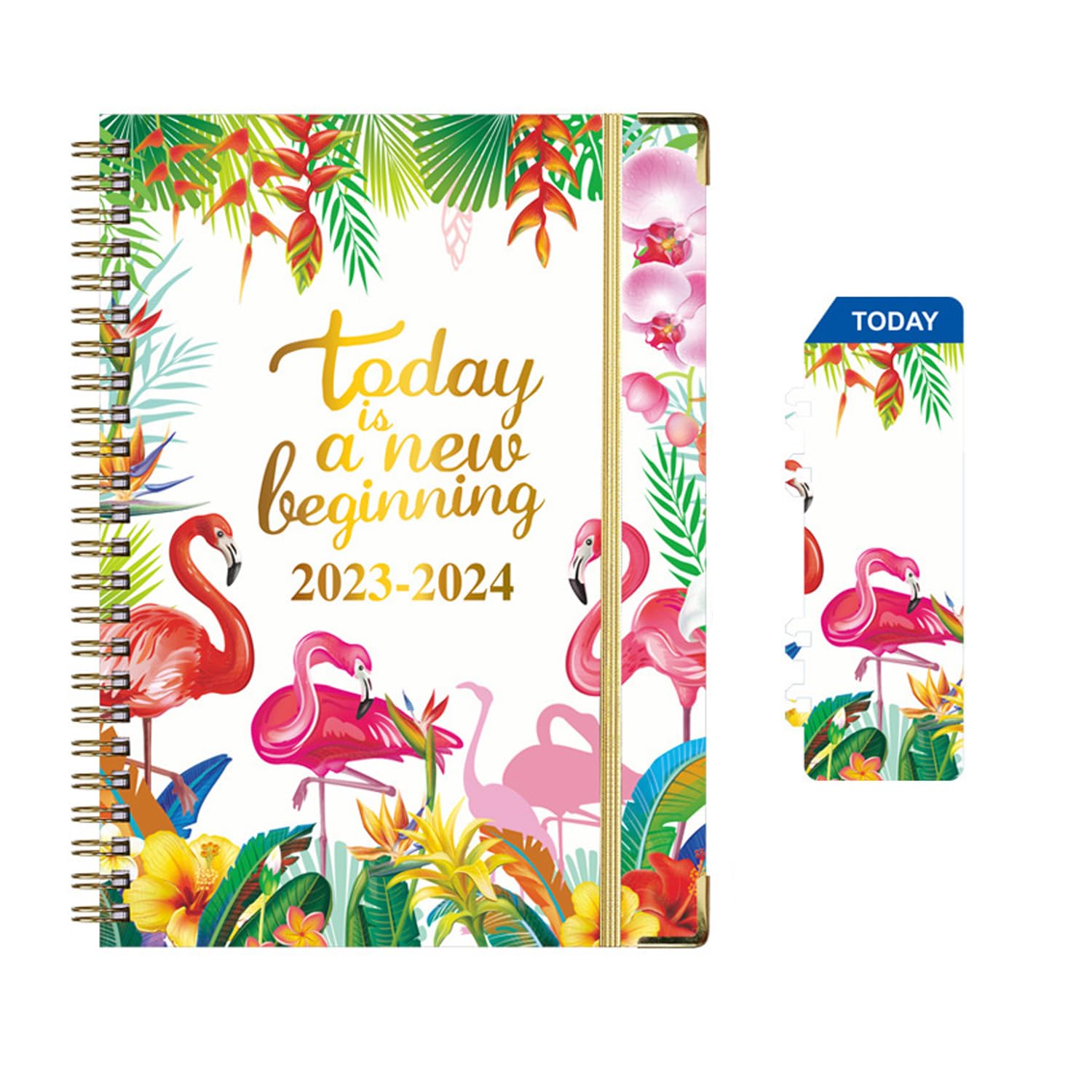 2023-2024 Planner-Weekly & Monthly Planner（Bird+purple)