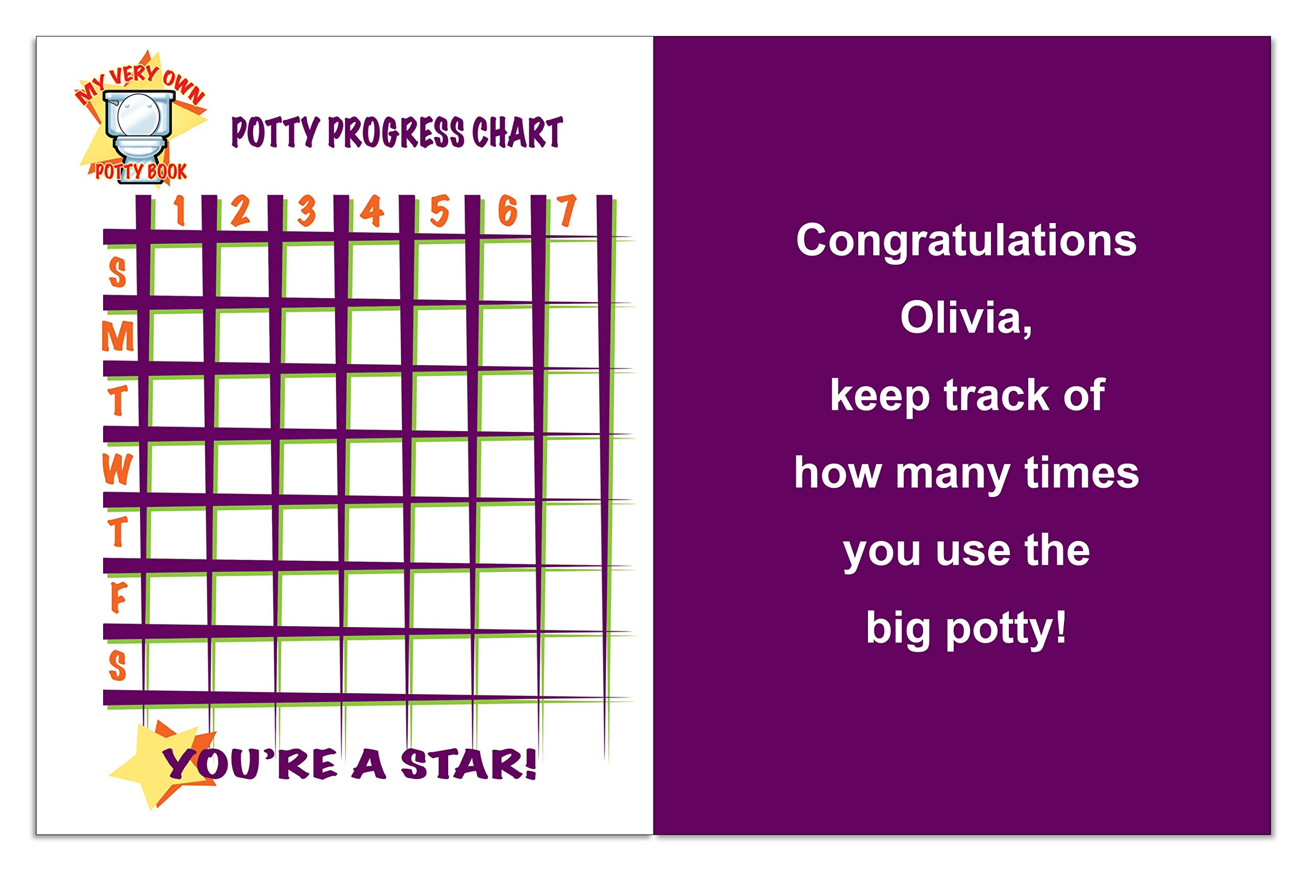 Personalized Children’s Potty Training Book – Customize with Child’s Name, Hair Color, Gender, and Ethnicity | 24-Page 8.5” x 11” Paperback by First Time Books
