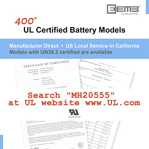 EEMB 100Pack ER14505 AA 3.6V Lithium Battery with AX Solder Tabs Li-SOCL₂ Non-Rechargeable Battery SB-AA11 LS14500 TL-5903 SL-360 S7-400 ER14500 for Chip Board/Sensor/Backup Power Supply/PLC Battery