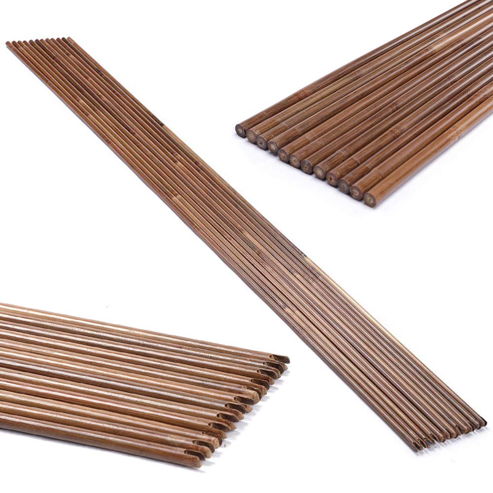 33" Bamboo Arrow Shaft DIY Wooden Arrows OD 7mm/8mm with Nocks for Archery Accessory Bow Arrow Hunting Target Practice 6/12pcs (OD 8mm, 12pcs)