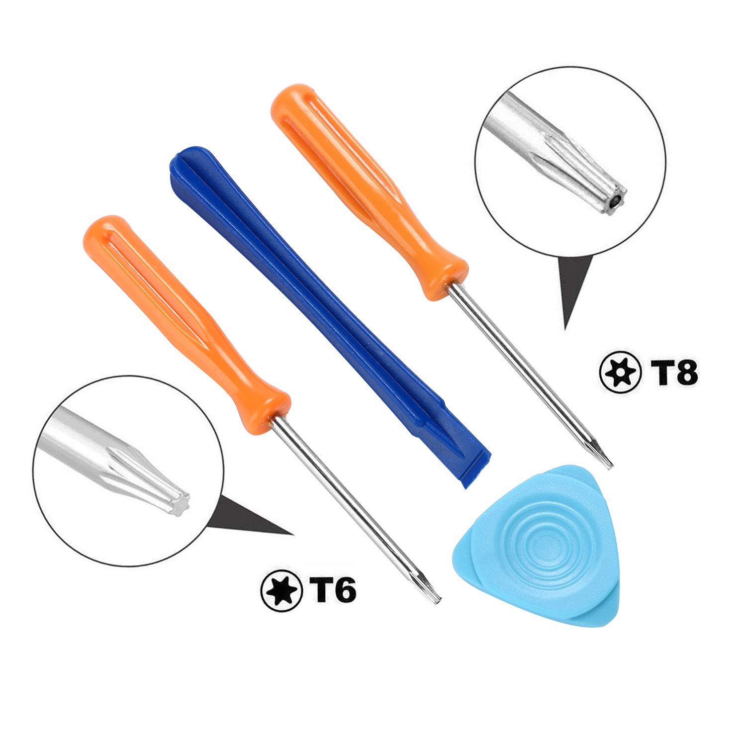 2 Pack Upgraded Bumpers Replacement LB RB Triggers Repair Buttons Parts - Ultra Durable Workmanship with T6 T8 Screwdriver Kit for Xbox One Elite Controller