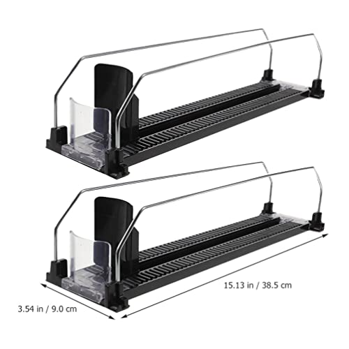 Cabilock 2pcs Supermarket Drinks Pusher Shelves Beverage Glide Pushers for Vending Machine Automatic Pushing Dispensers, Longer