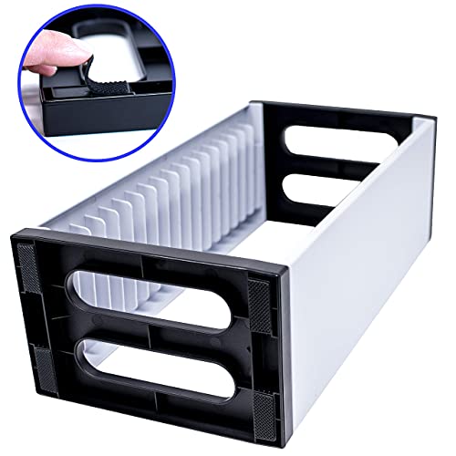 ADZ Universal Game Storage Tower – Stores 36 Game or Blu-Ray Disks – Game Holder Rack for PS4, PS5, Xbox One, Xbox Series X/S, Nintendo Switch Games and Blu-Ray Discs (White)