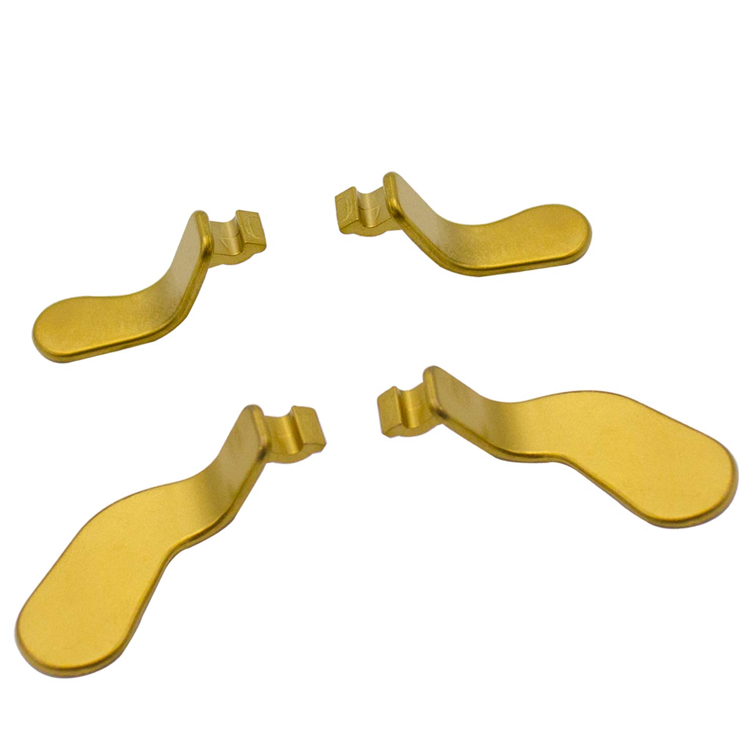 4 pcs Trigger Paddles and 2 Interchangeable D-Pads Metal Stainless Steel Replacement Parts for Elite Series 2 and Xbox one Elite Controllers(Gold)