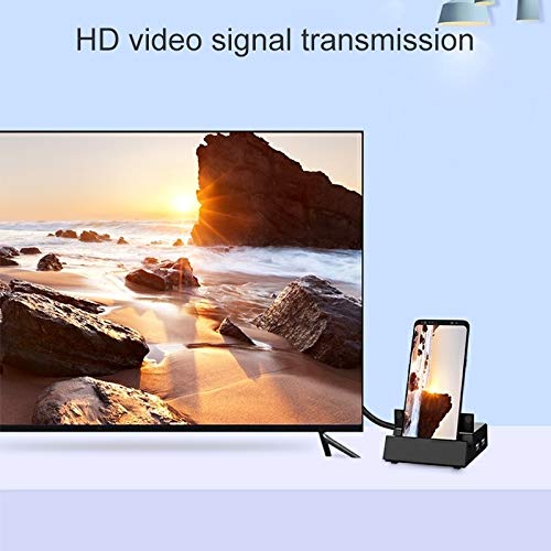 PANUSBGHUB V105 USB-C/Type-C to USB 2.0 x 3 + USB-C/Type-C + HDMI + Audio Port + SD/TF Card Reader Multi-Function Phone Stand HUB Docking Station