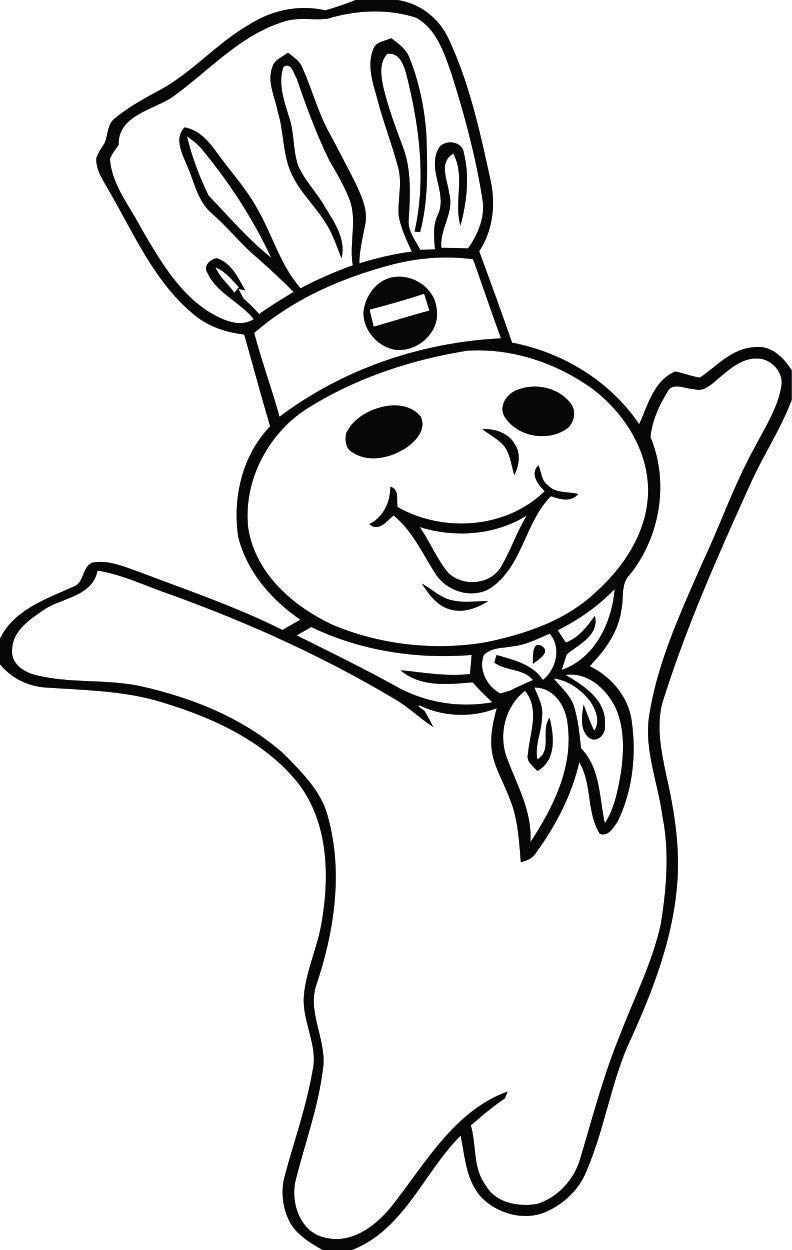 Pillsbury Doughboy Wall Decals for Walls/Pillsbery Dough-Boy Children Cartoon Character Sticker Art/Kitchen Design Cooking Decor/Baking Vinyl Decal Dough Boy Cookies Rolls Chef Size 10x8 inch