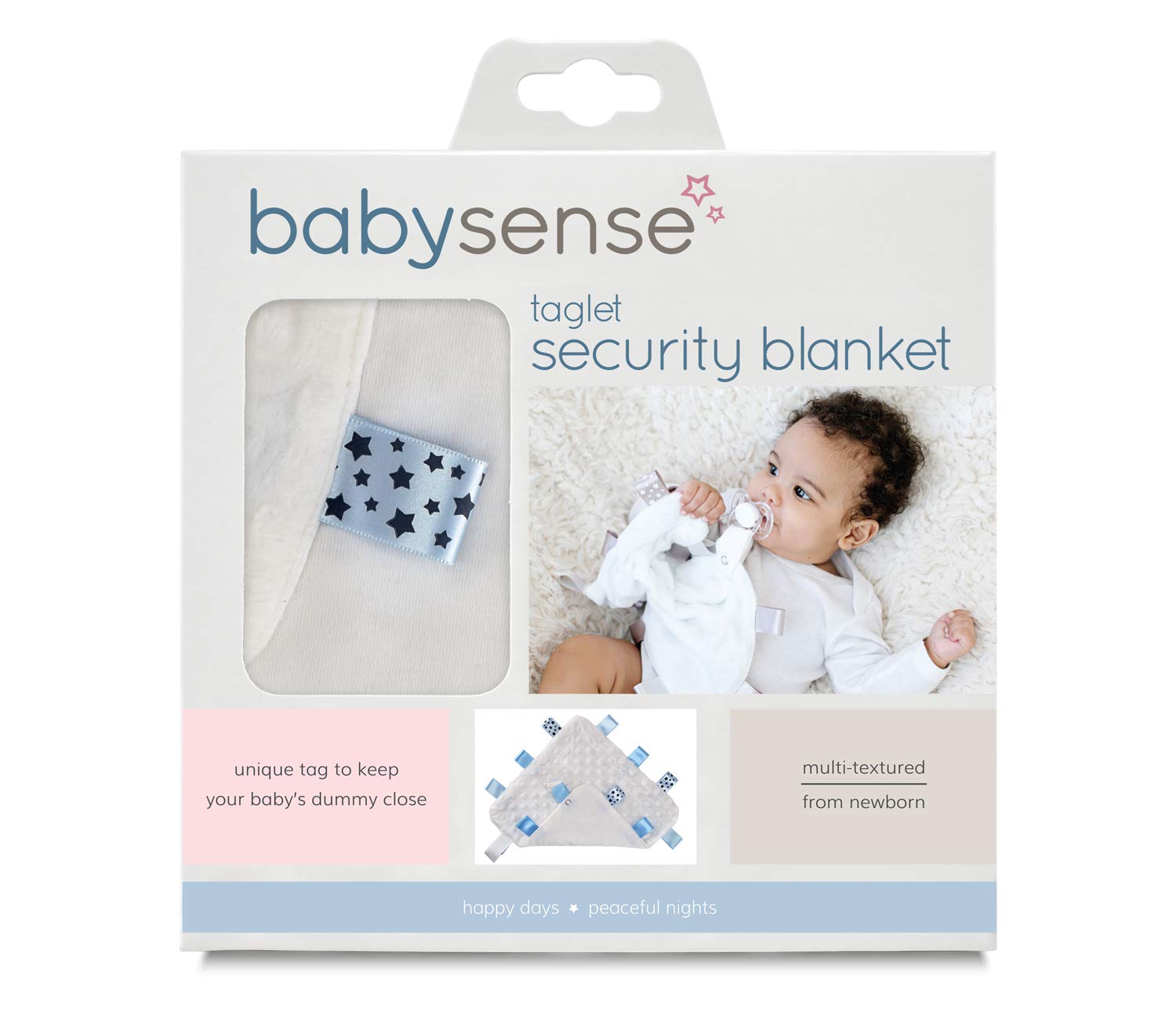 BABY SENSE Taglet Security Baby Blanket Lovey with Pacifier Tag | Soft, Soothing, Comfortable, Warm, Cozy | Unisex & Toddler | Durable & Machine Washable (Pink)