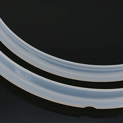 2PCS Silicone Sealing Ring Gaskets + 1PC Silicone Inner Pot Lid Cover Compatible with Instant Pot 6 qt, Pressure Cooker Replacement Sealing Ring Set, Food-Grade BPA-free (6 QT 2 Ring & 1 Lid)