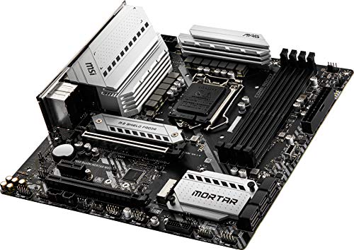 MSI MAG B460M Mortar WiFi Gaming Motherboard (mATX, 10th Gen Intel Core, LGA 1200 Socket, DDR4, CFX, Dual M.2 Slots, USB 3.2 Gen 1, 2.5G LAN, DP/HDMI, Wi-Fi 6 Pre-Certified)