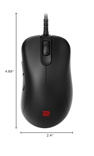 BenQ Zowie EC3-C Ergonomic Gaming Mouse | Professional Esports Performance | Lighter Weight | Driverless | Paracord Cable | 24-Step Scroll Wheel | Matte Black | Small Size