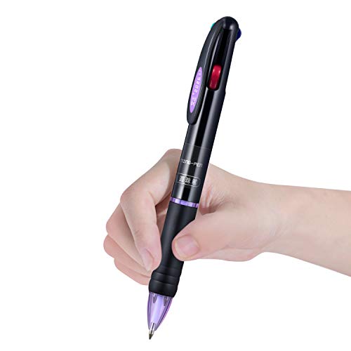 favide 20 Pack 0.7mm 4-in-1 Multicolor Ballpoint Pen,4-Color Retractable Ballpoint Pens for Office School Supplies Students Children Gift
