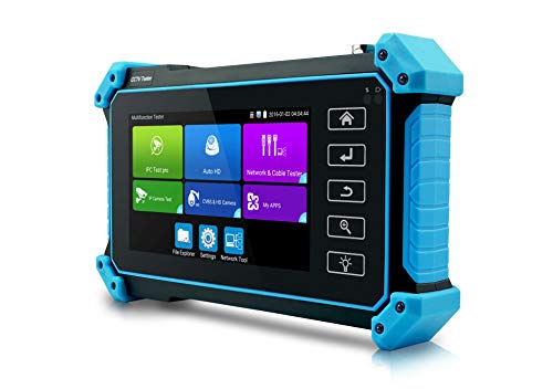 EVERSECU CCTV IP Camera Tester Monitor, 8MP AHD CVI TVI CVBS IP Camera Test 4K HD Display Video Monitor 5inch IPS Touch Screen IPC Tester Support POE PTZ WiFi RS485 HDMI & VGA Input DC12V Output