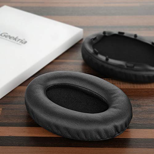 Geekria QuickFit Replacement Ear Pads for Sony WH-1000XM3 Headphones Earpads, Headset Ear Cushion Repair Parts (Black)