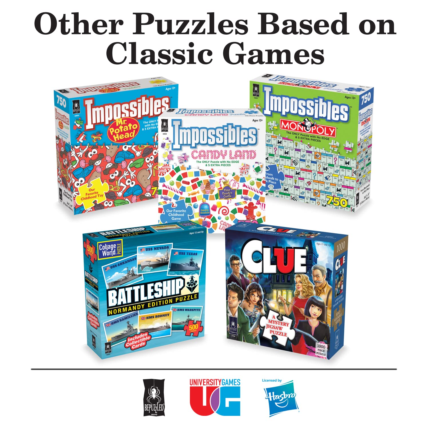BePuzzled, Hasbro Monopoly Game Impossibles Puzzle, Based on The Classic Game of Monopoly, for Ages 15 and Up