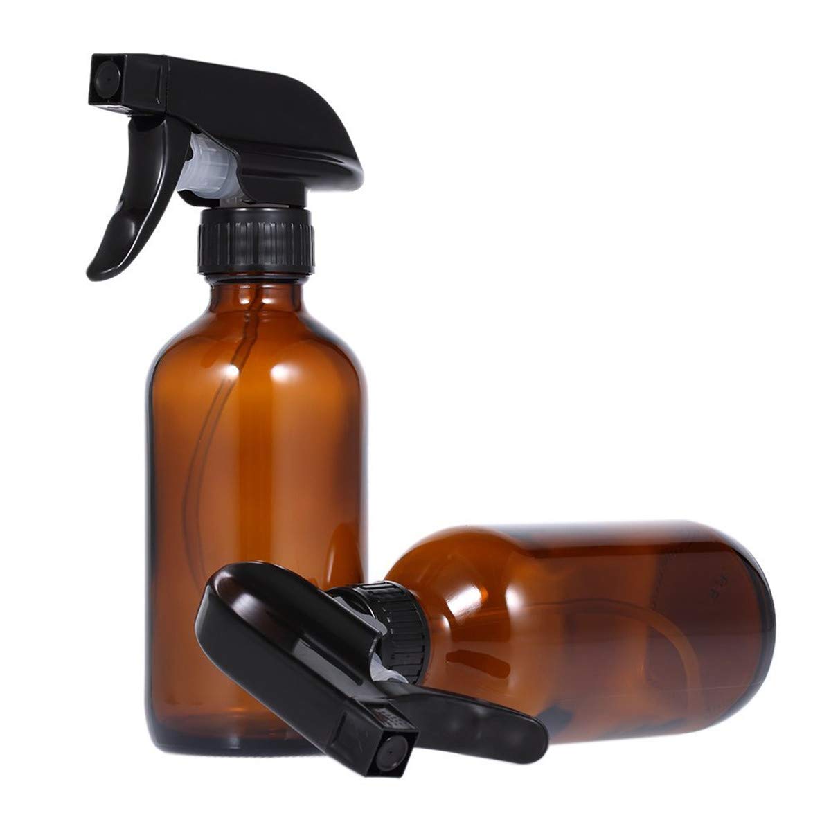 Nisorpa 16oz Amber Glass Spray Bottles 6 Pack Refillable Essential Oils Container with Mist and Stream Settings for Aromatherapy Cleaning Products