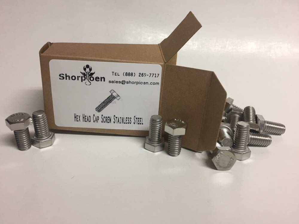 Shorpioen 50-Pack 1/4-20 x 1 1/4 Hex Cap Screw 18-8 Stainless Steel BC-1420CH188