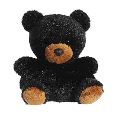 Aurora® Adorable Palm Pals⢠Sleepy Bear⢠Stuffed Animal - Pocket-Sized Play - Collectable Fun - Black 5 Inches