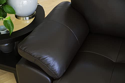 Abbyson Living Leather Sectional, Brown