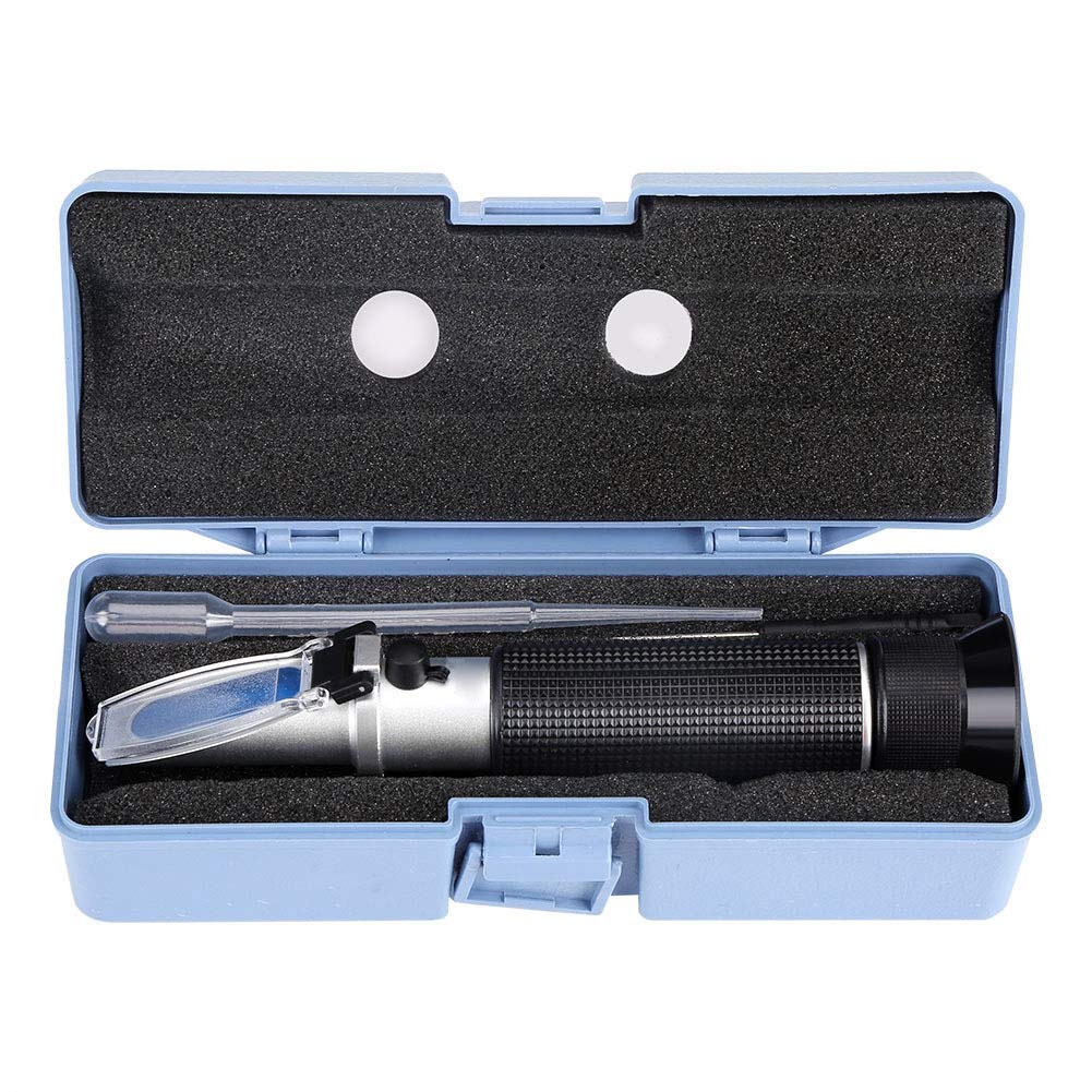 Alcohol Refractometer for Spirit Alcohol Volume Percent 0-80% Measurement, Hand Refractometer Alcohol Content Tester Meter, for Measuring Sugar Distilled Beverages Whiskey Brandy Wine