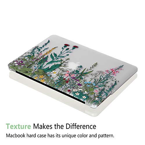 iDonzon Case for MacBook Air 13 inch (A1466/A1369, 2010-2017 Release), 3D Effect Matte Clear See Through Hard Cover & Keyboard Cover Only Compatible Older Version Mac Air 13.3 inch - Garden Flowers