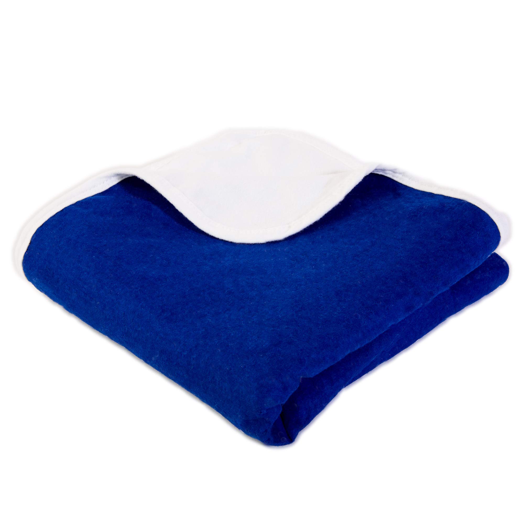 SYB Baby Blanket; Silver-Lined Cotton Flannel EMF Radiation Protection (Solid Blue)
