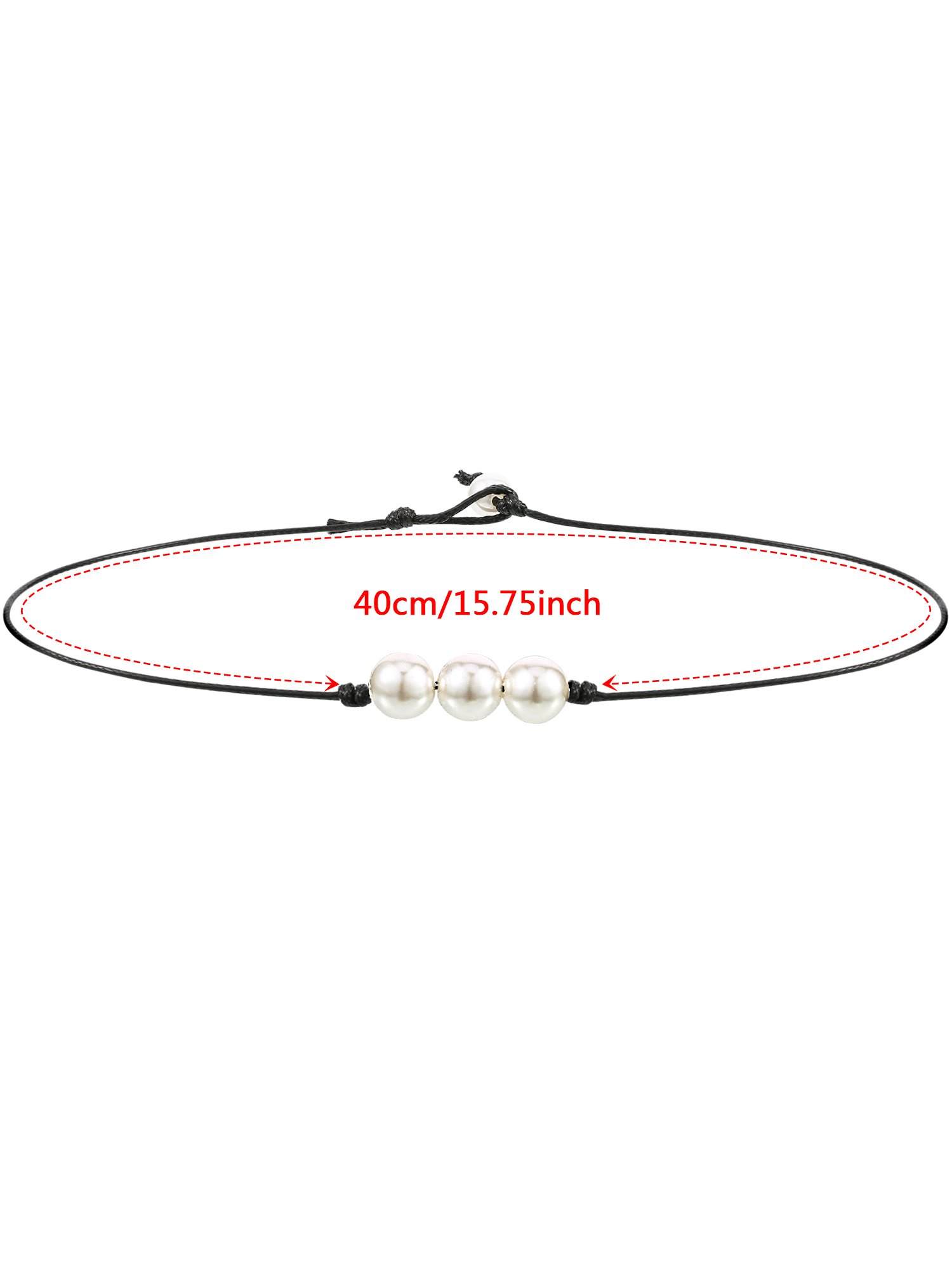 4 Pieces Beads Choker Necklace Include White Crystal Necklace Shell Choker Turquoise Rice Bead Necklace White Rice Bead Choker Necklace (Pearl and Turquoise)