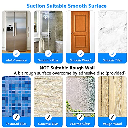 BOPai 24 inch Vacuum Suction Cup Towel Bar,Removeable Shower Mat Rod Shower Door Adhesive Towel Bar Suction Towel Rack,Premium Chrome