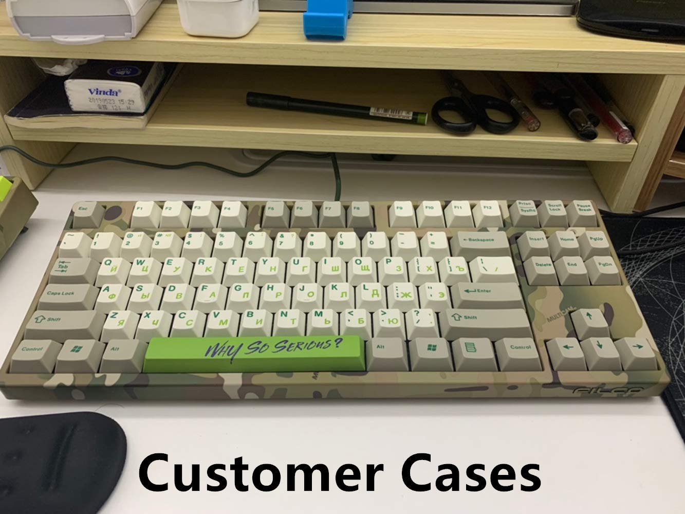 WHY SO SERIOUS 6.25u Spacebar PBT Keycap Dye-Sublimation Switch Cherry Profile for Cherry RGB MX Mechanical Gaming Keyboards
