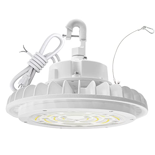 KOTLIN UFO LED High Bay Light, 240W 33,600lm 5000K Daylight, 1-10V Dimmable, 5' Cable with US Plug, IP65 Waterproof, Commercial Led High Bay Light for Warehouse Workshop Garage Factory - ETL Listed