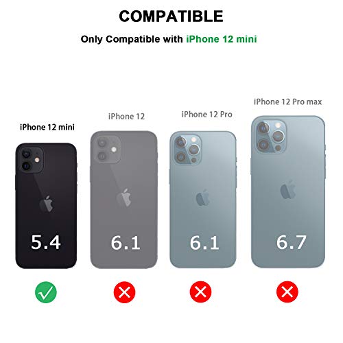 TENDLIN Compatible with iPhone 12 Mini Case Wood Grain with Carbon Fiber Texture Design Leather Hybrid Case