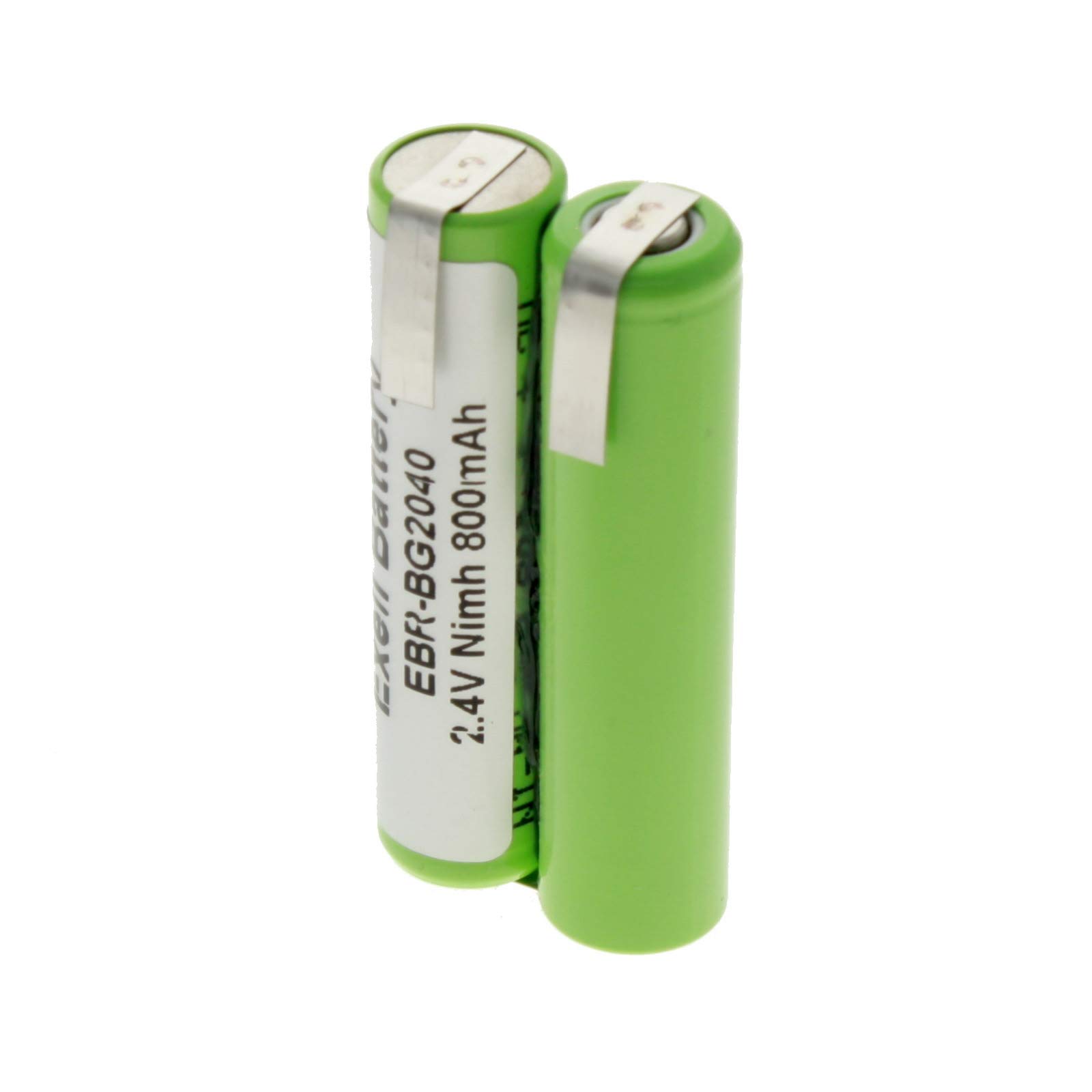 Exell Battery 2.4-Volt Nickel Metal Hydride Razor Battery, EBR-BG2040, 800 mAh, Batteries for Electric Shavers