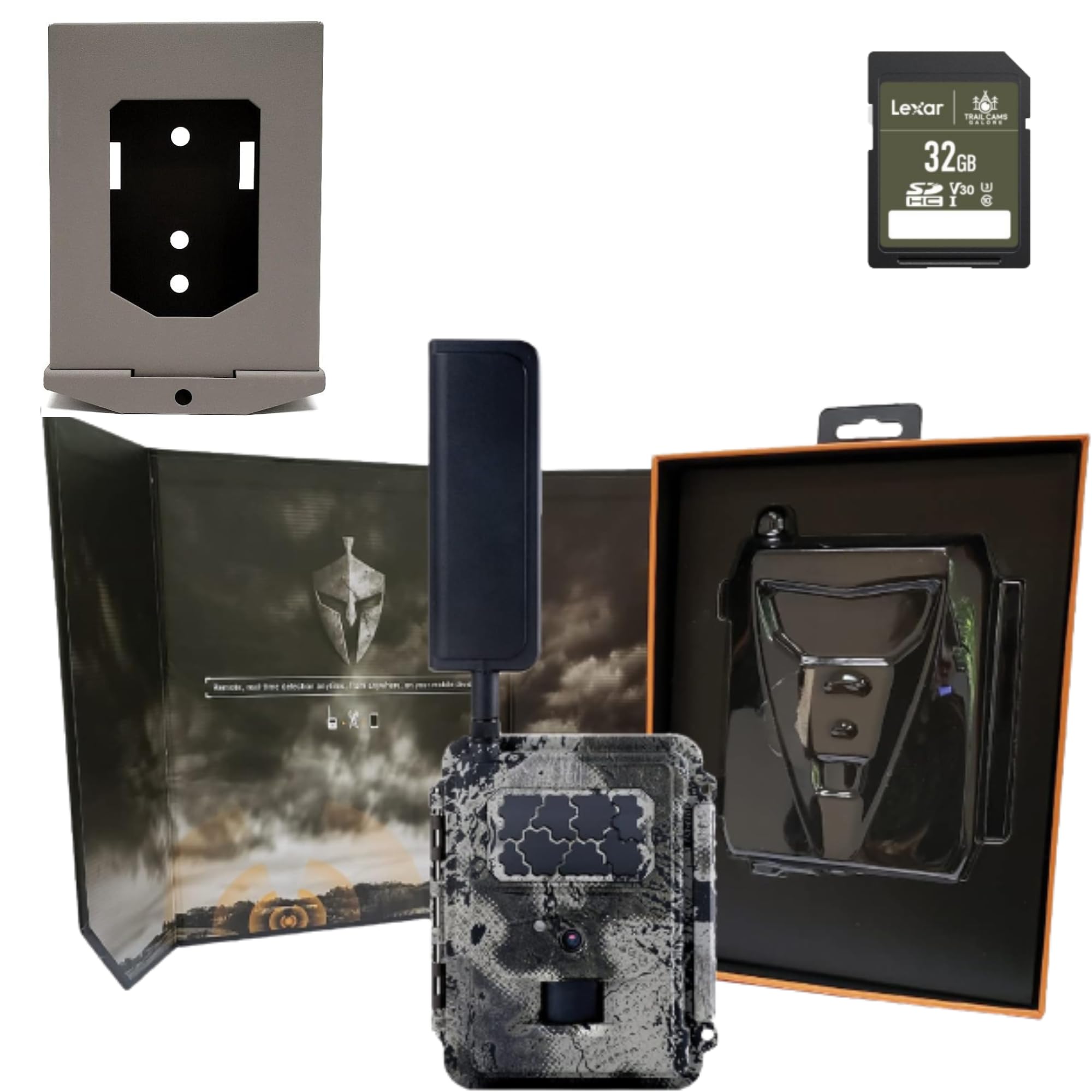 Spartan Camera Gocam 4G LTE Trail Camera, Free Roaming, Remotely Update Settings, HD Video, Photo, Blackout Flash, Hunting, Security, Surveillance + Steel Case + 32GB SD Card