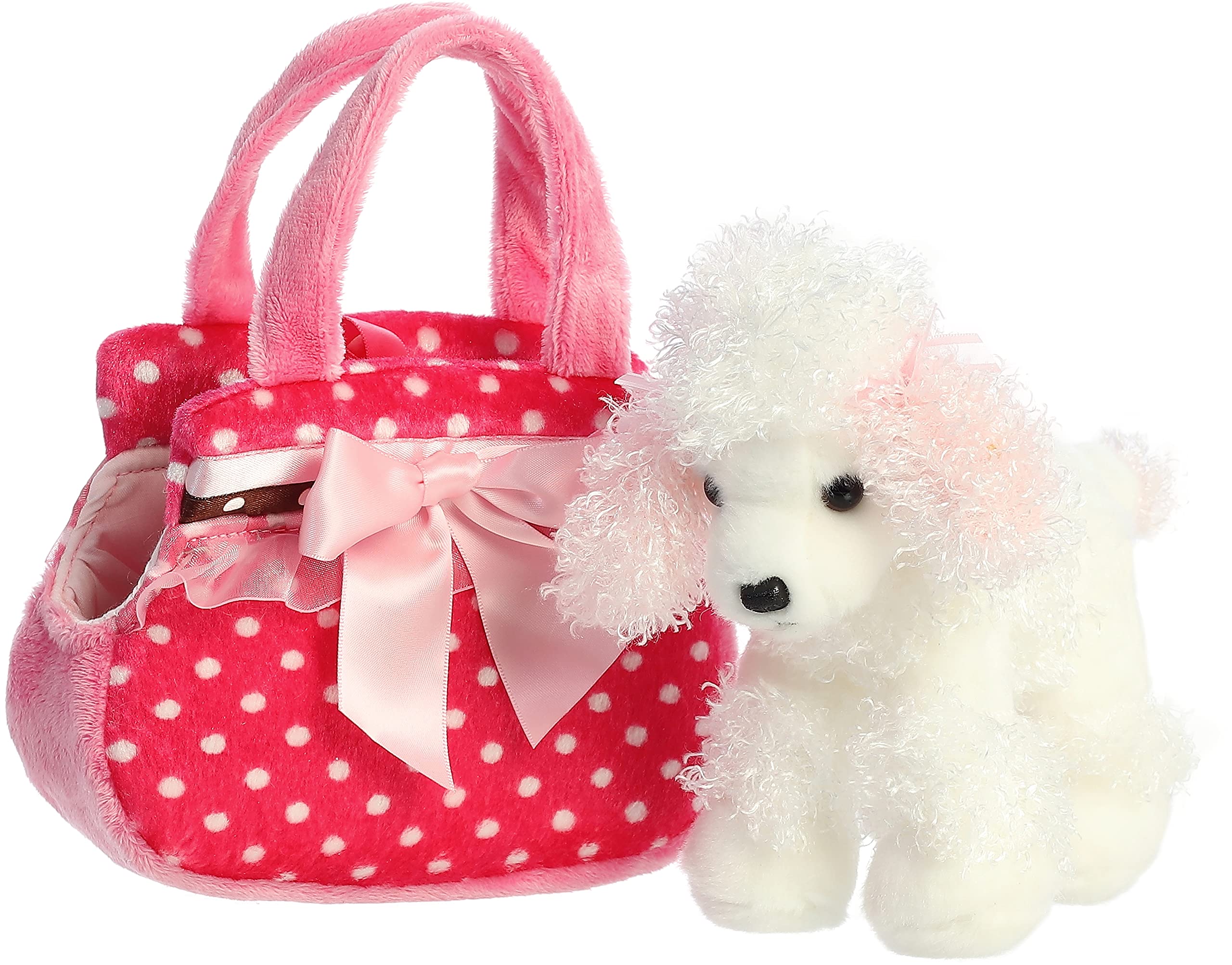 Auroraยฎ Fashionable Fancy Palsโข Fancy Pink Polka Dotโข Stuffed Animal - On-The-go Companions - Stylish Accessories - 8 Inches