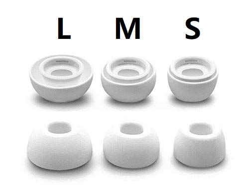 JNSA Replacement Ear Tips Compatible with AirPods Pro,Compatible with AirPods Pro Covers Compatible with AirPods Pro Earbuds Tips Ear Gels, S/M/L 3 Size 3 Pairs, Silicone Eartips, White
