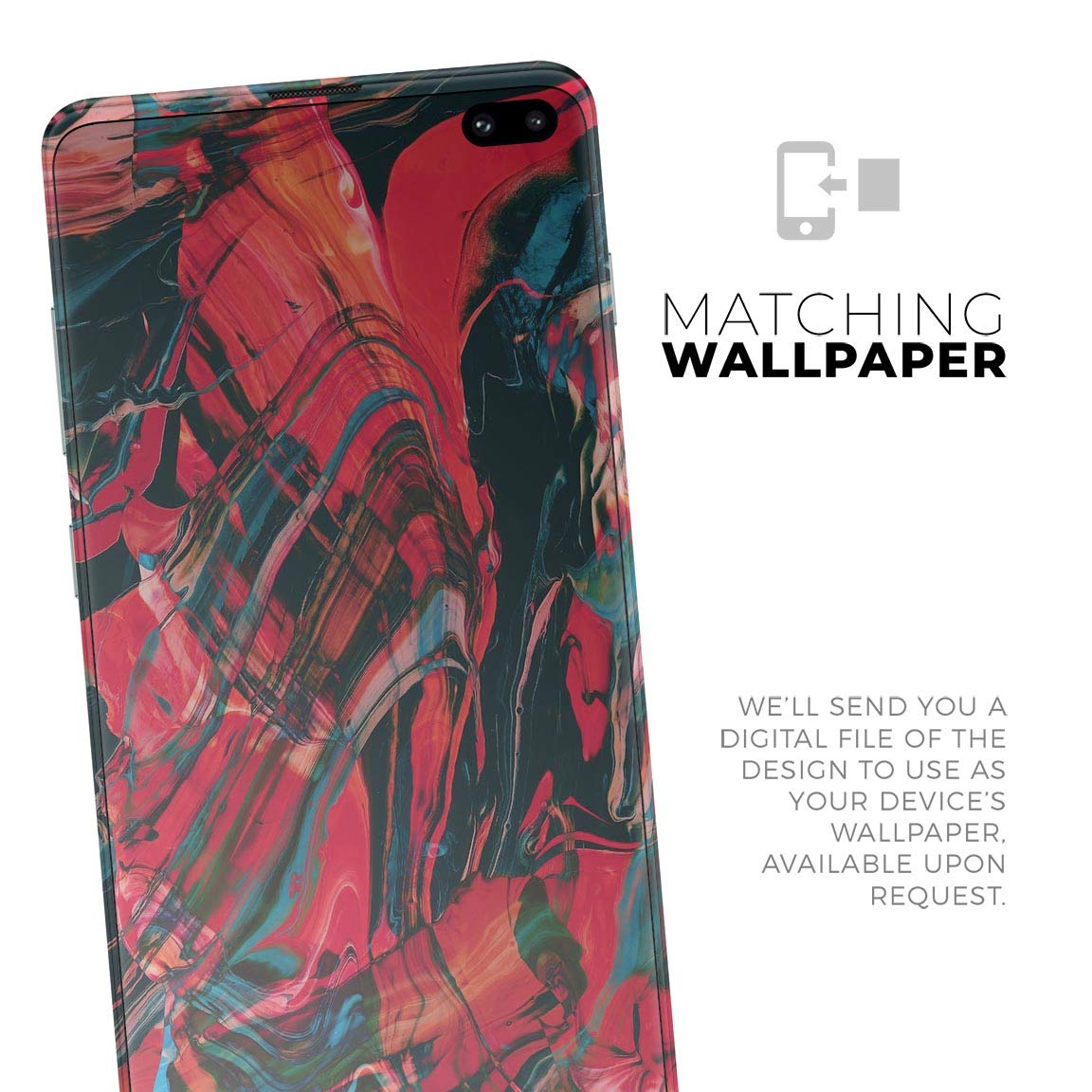 DesignSkinz Liquid Abstract Paint Remix V88 Protective Vinyl Decal Wrap Skin Cover Compatible with The Samsung Galaxy S20 (Screen Trim & Back Glass Skin)