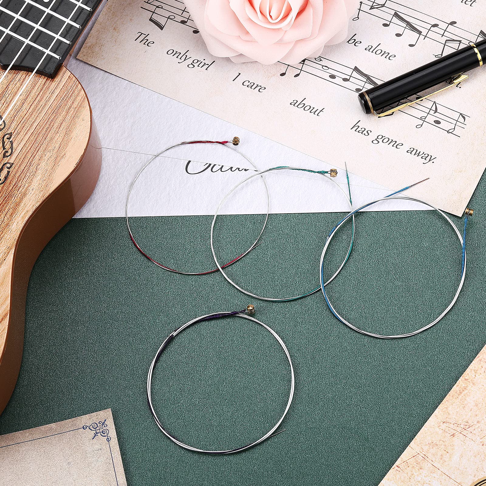 8 Pieces Violin Strings Universal Full Set (G-D-A-E) 4/4 Violin Universal String Steel Core Violin Fiddle String Strings for Instruments 4/4 3/4 1/2 1/4 Violin