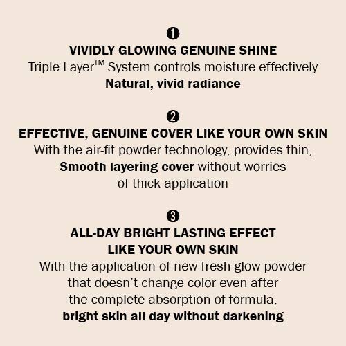 ESPOIR Pro Tailor Be Glow Cushion SPF42 PA++ #3 Petal (13g + refill 13g) | Natural Cover and Fresh Radiance for an All Day Bright Lasting Effect | Korean Makeup