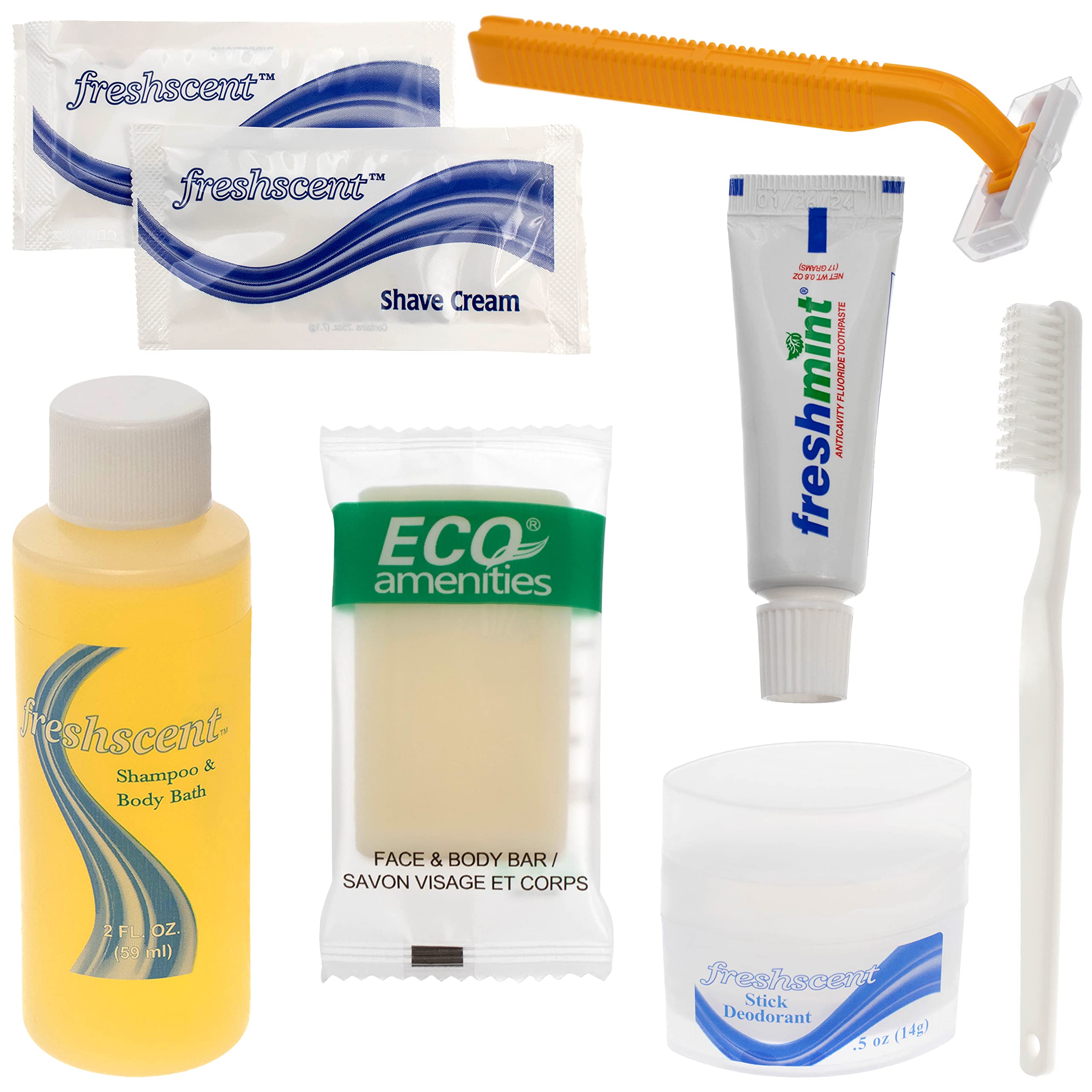 Moda West 24 Kits - Bulk Case of Wholesale Adult Basic Toiletries for Men, Women, Travel, Charity